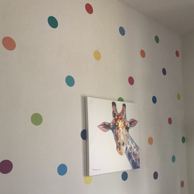 Dots Wall Decals Confetti Rainbow Polka Dot Wall Stickers - Etsy