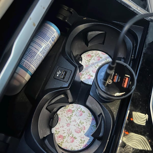 Coquette Car Coaster, Rubber Car Coaster, Ceramic Coaster, Car Decor - Etsy