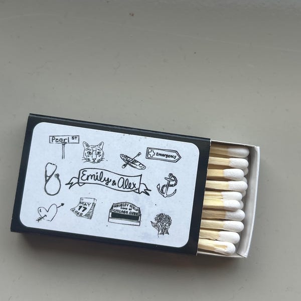Custom Matchbox Design, Matchbox Template, Personalized Matches for ...