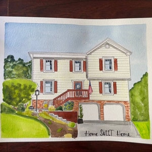 CUSTOM HOUSE DRAWING, Hand Drawn House, Original Aesthetic Sketch From ...