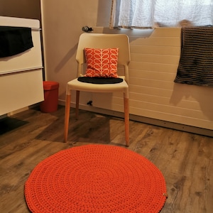 Mustard Yellow Round Rug, Boho Rug, Modern Rug, Washable Rug, Crochet ...