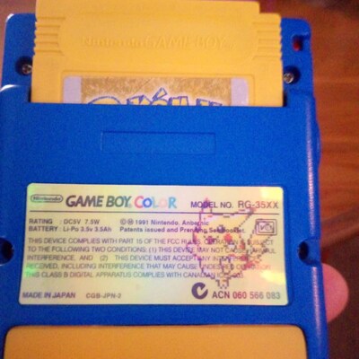 Holographic Pokémon Back Label for Gameboy Color Custom Pokémon ...