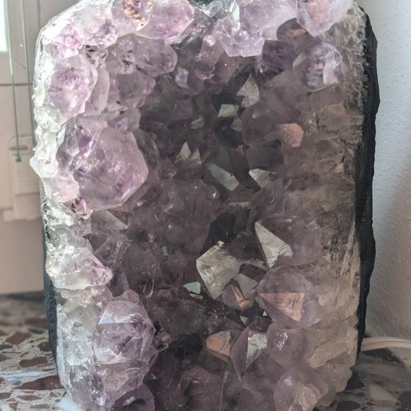 Amethyst Cluster Lamp: 8lb Crystal Lamp With LED Bulb - Etsy