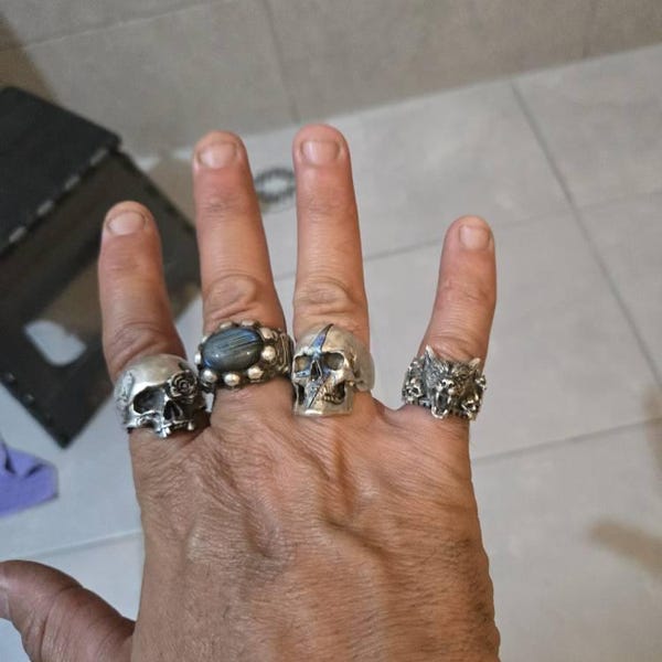 Rusted Square Signet Ring – Unique Sterling Silver Ring for Men ...