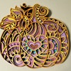 Magic Pumpkin Heart Decor 3D Mandala SVG Files, Svg Papercut for ...