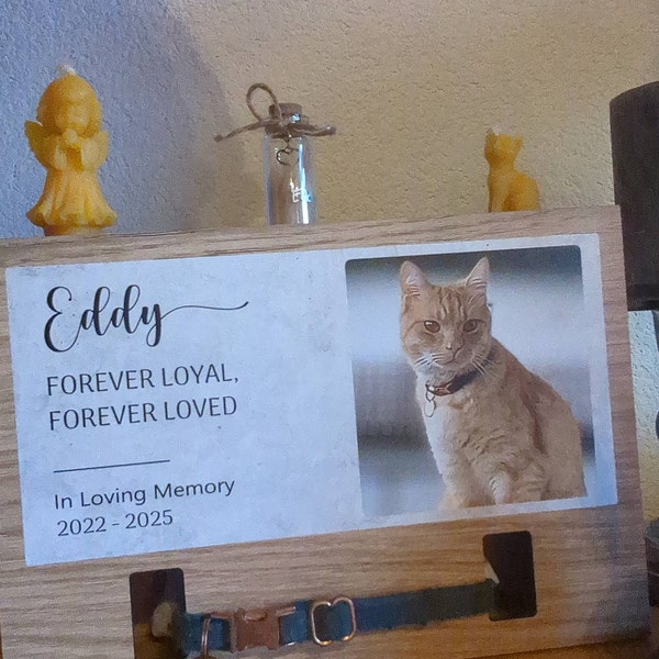 Memorial Pet Collar Frame, Pets Photo Print, Loss of Dog, Cat Loss Gift ...