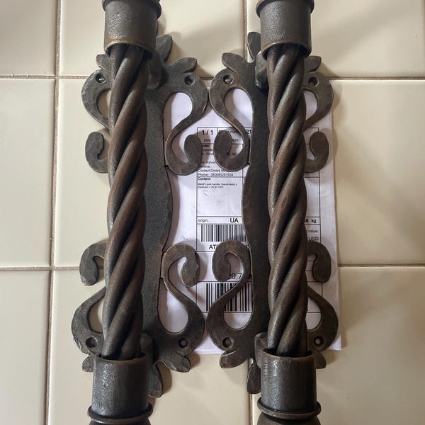 New Model. Massive Iron Door Handle. Rustic Door Decor. Farmhouse Door ...