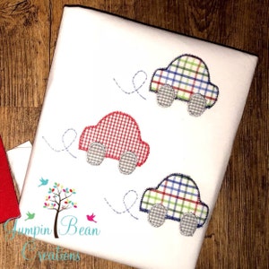 Car Transportation Applique Trio Design File for Embroidery - Etsy