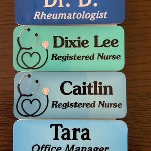 Nursing Name Tag Name Badge Personalized Custom ID Tag | Etsy