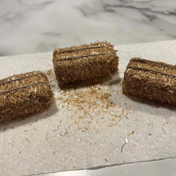 Miniature Hay Bales 2" Long | Fairy Garden | G Scale Model Railroads ...