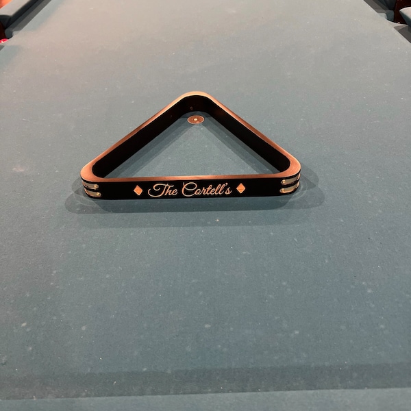 Personalized Billiards Triangle | Pool Triangle | Gift for Him | Her ...