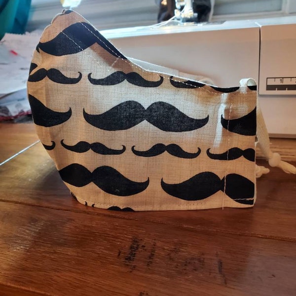 Mustache Cotton Fabric by the Yard, 1 Yard Precuts - Etsy
