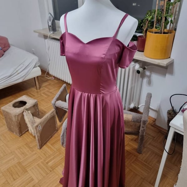 Lily Midi Dress Pattern Bridal Gown Dress Wedding Slit Dress Evening ...