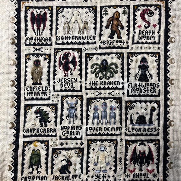 Cryptid Stitchalong (SAL) Cross Stitch Pattern - Mystery, Gothic ...