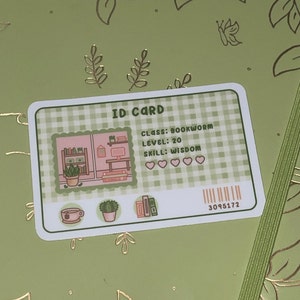 ID Card Aesthetic Vinyl Sticker Waterproof Waterbottle - Etsy