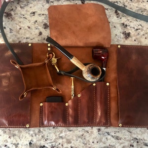 Leather Pipe Bag Leather Tobacco Pouch Leather Smoking Pipe Pipe Case ...