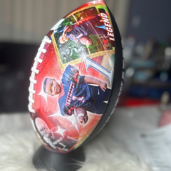 Custom Photo Football, Personalized Team Gift, Senior Gift - Etsy