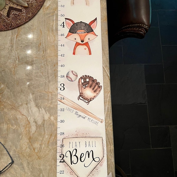 Woodland Growth Chart, Vintage Flowers Roses, Growth Chart Ruler ...