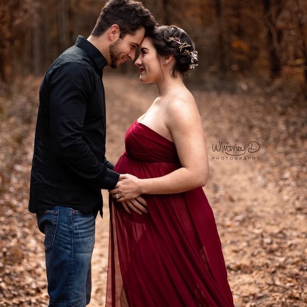 Sophia Open Belly Maternity Dress, Strapless Maternity Dress ...