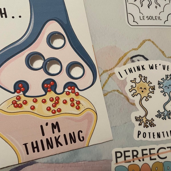 Neuroscience Pun Stickers | Science, Neurobiology, Psychology, Pre-med ...