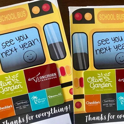 PRINTABLE Bus Driver Thank You Card Printable Bus Driver Gift Card ...