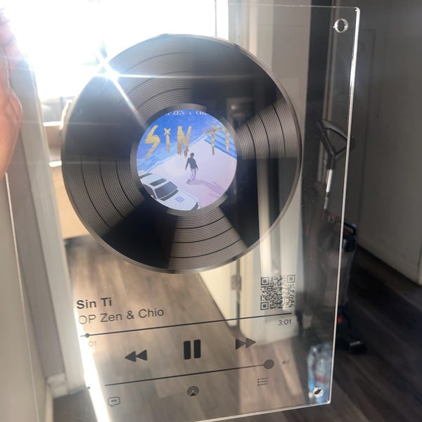 Personalized Music Plaque | Custom Acrylic Vinyl | gold Song Record ...