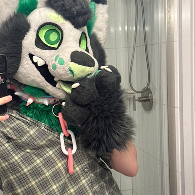 Genderfluid Chunky Spike Collar Fursuit Collar Cosplay Collar Costume ...