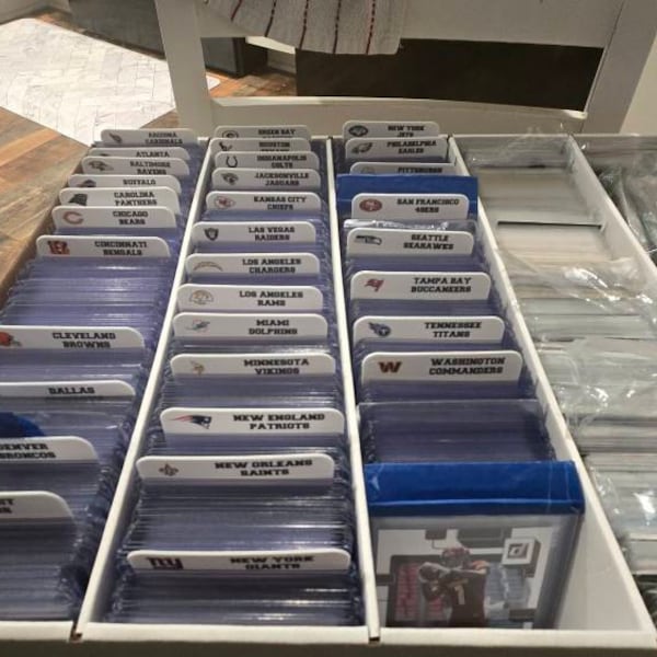 Sort Cards by Professional Football Teams | Card Dividers W/ FREE NFL ...