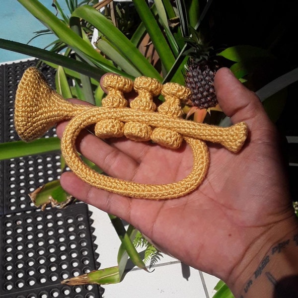 Trumpet Crochet Pattern, Amigurumi Trumpet Crochet Pattern, Trumpet ...