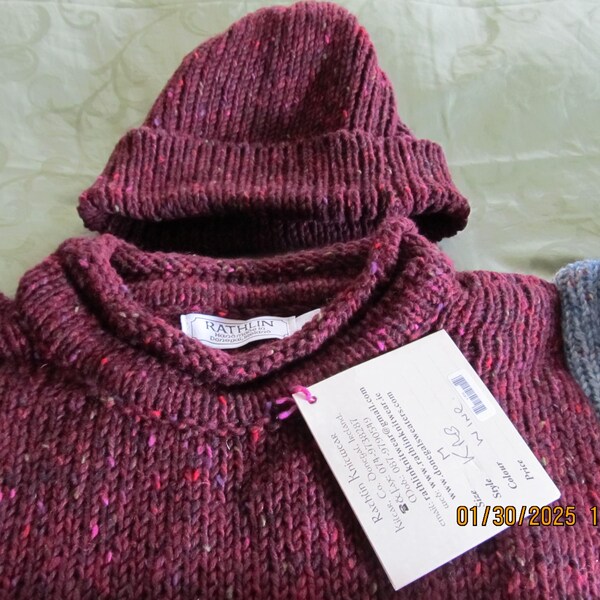 Irish Donegal Fisherman Sweater in 100% Donegal Tweed Wool - Etsy