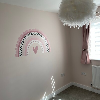 Extra Large Pink Rainbow Wall Sticker Decal Children's Nursery Wall Art ...