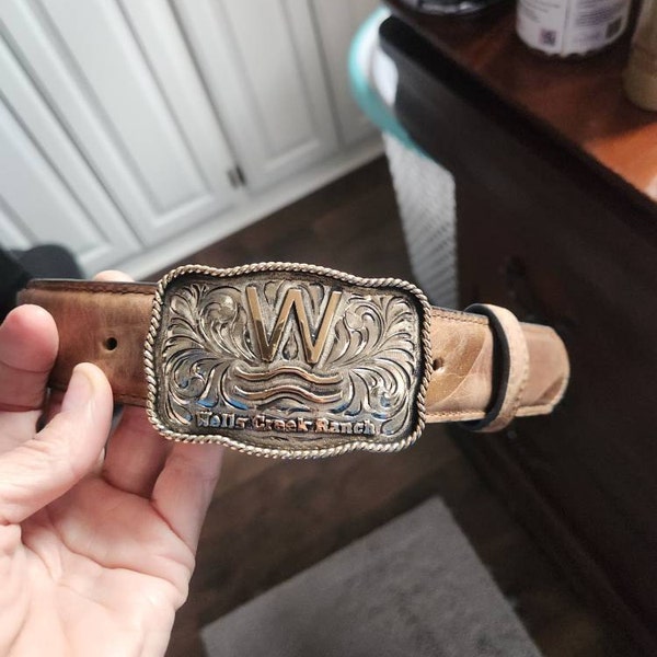 Custom Ranch Logo Belt Buckle – Personalized Engraved Western Trophy ...