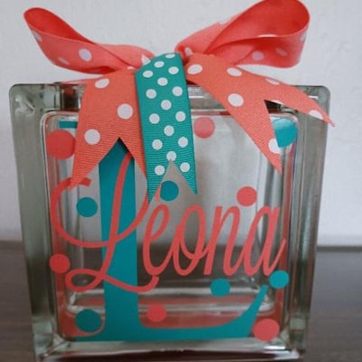 Sisters Connected by Heart Glass Block Light/sisters Gift/ Sisters ...