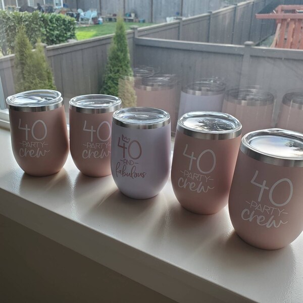 40th Birthday Tumblers - 40th Birthday Squad Tumblers - 40 Party Crew ...