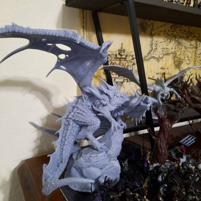 Black Dragon and Silver Dragon Miniatures by Rescale Miniatures - Etsy