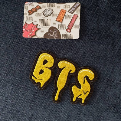 BTS Butter Font Embroidered Patches, Iron / Sew on Patches, Kpop ...
