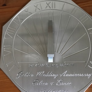 Custom Engraved Unique Sundial Circular Precision Designed - Etsy