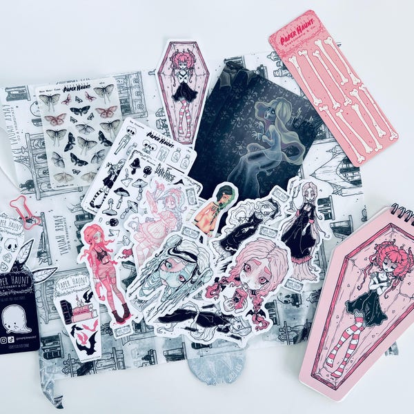 Vampire Girl Coffin STICKER- Spooky Cute - Goth - Etsy