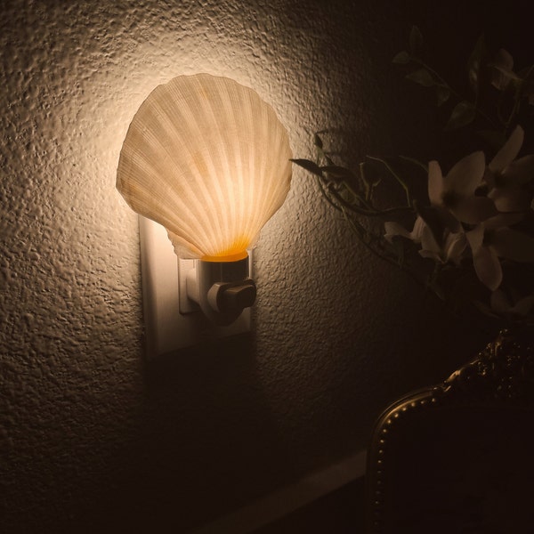 DEEP SCALLOP Sea Shell NIGHTLIGHT - Etsy
