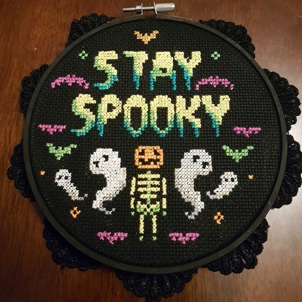 Stay Spooky ~ Halloween ~ Cross Stitch Pattern - Creepy, Cute, Ghost ...