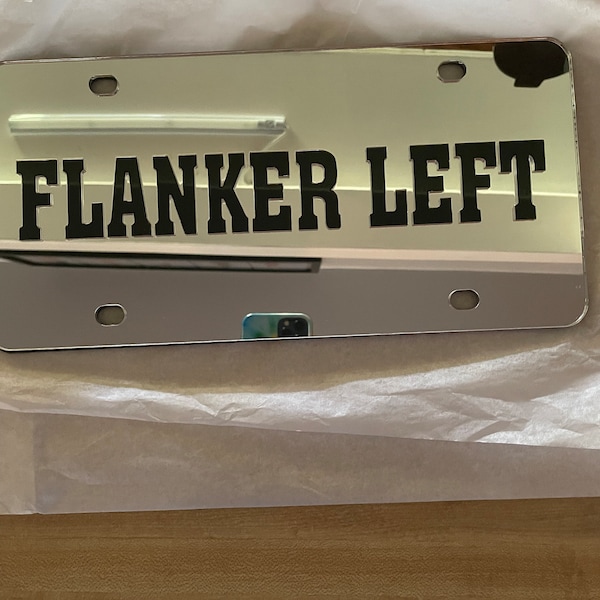 Custom (can Do Any Name) Mirror Laser License Plate Silver/rednew!! - Etsy