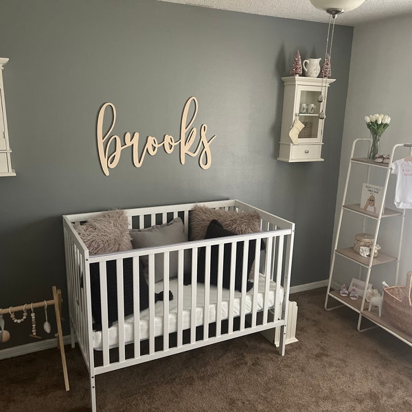 Custom Wood Name Sign for Nursery Girl, Boy, Over Crib Sign, Baby Name ...