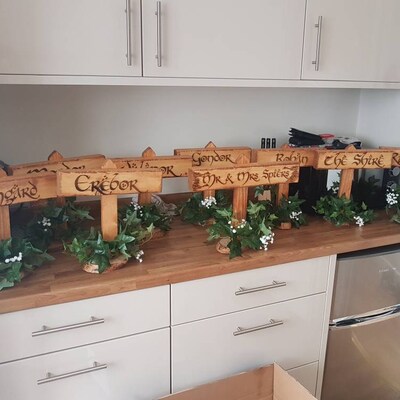 Personalised Rustic Wood Table Signs Wedding Decor Package - Etsy