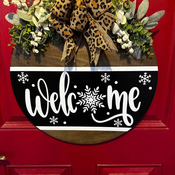 Winter Front Door Decor | Winter Welcome | Snowflake | Winter Door ...
