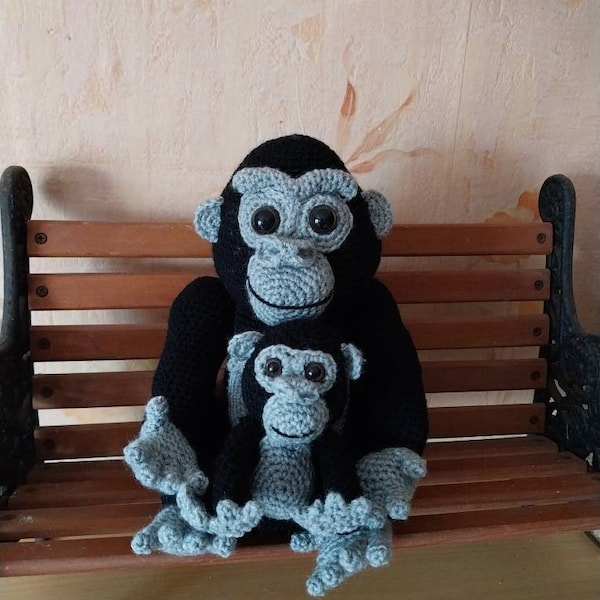 Crochet Pattern - Mayangi and Matondo, Mountain Gorillas - Amigurumi - Etsy