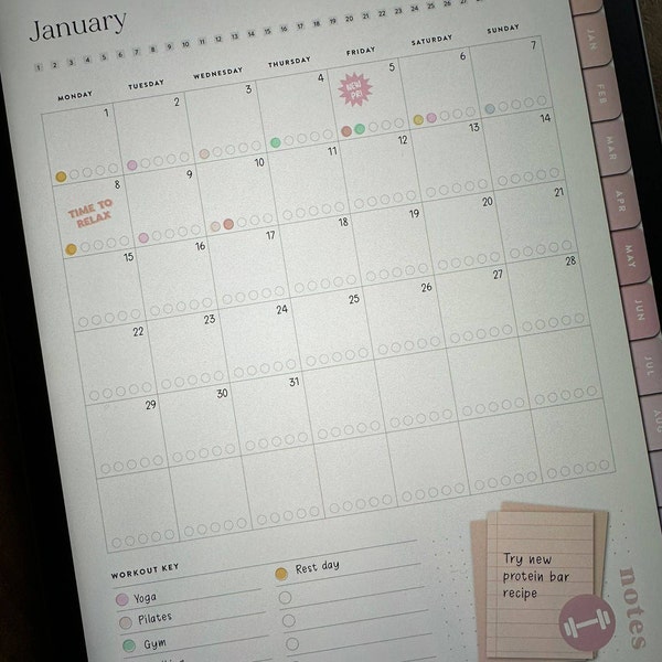 2025 Digital Planner Minimalist Neutral - Monday Sunday Start - Fully ...