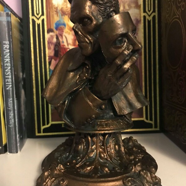 Phantom of the Opera Bust, Hand Painted Resin Sculpture |. Halloween ...