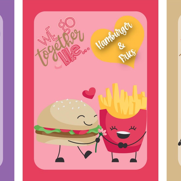Food Pairs Clip Art -personal and Limited Commercial Use- Cute Love or ...