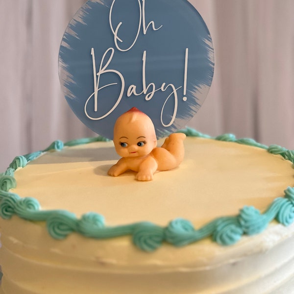 Oh Baby Acrylic Cake Topper, Baby Shower Cake Topper, Oh Baby Cake ...