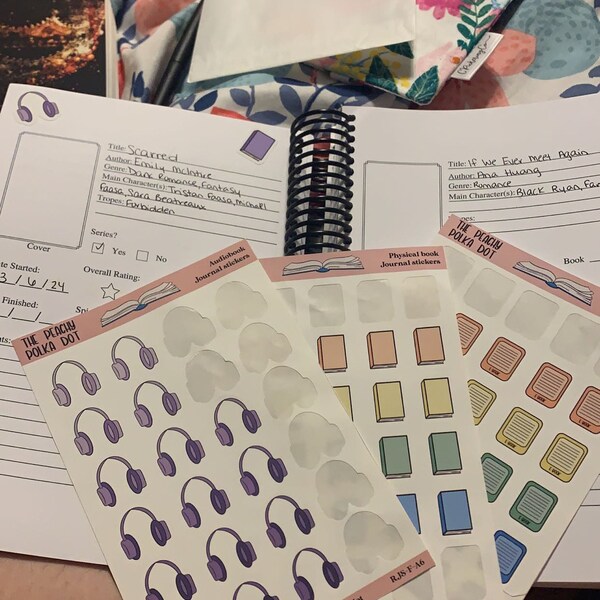 Reading Journal Stickers, Reading Format Audiobook Journal Sticker ...